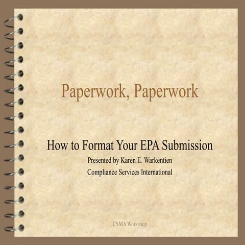 20000426 Adminstrative Documents For Epa Registration | PPT