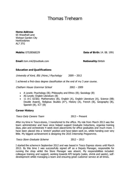 Ryan cv | PDF