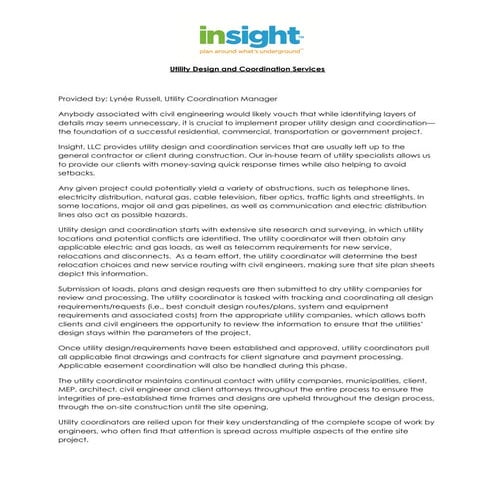 Utility Design & Coordination Blog | PDF