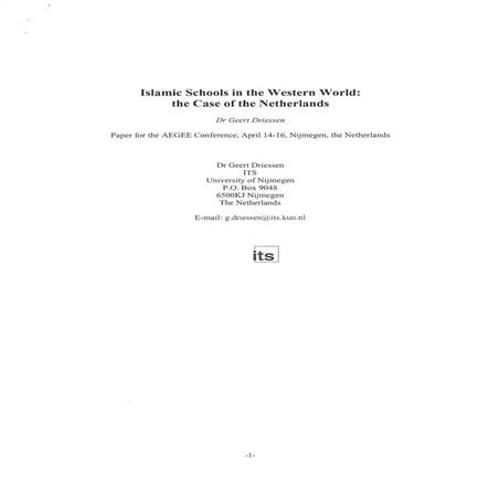 Geert Driessen (2000) AEGEE Islamic schools in the western world Paper.pdf