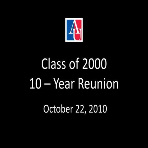 Class of 2000 Reunion Event Slideshow | PPSX | Graduation | Personal ...