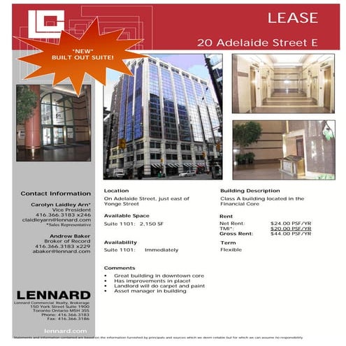 Toronto Financial Core 2000 sf office space for lease | PDF