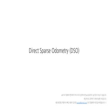 Direct Sparse Odometry (DSO) Review | PDF