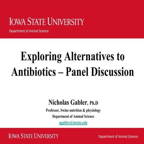 Dr. Nick Gabler - Alternatives to Antibiotics | PDF