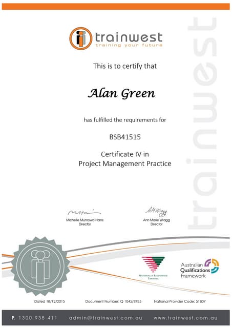Certificate IV in Training and Assessment - TAE40110 Units | PDF