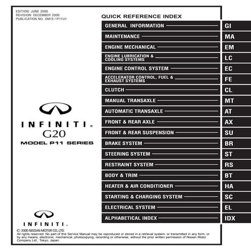 2001 Infiniti G20 Service Repair Manual.pdf