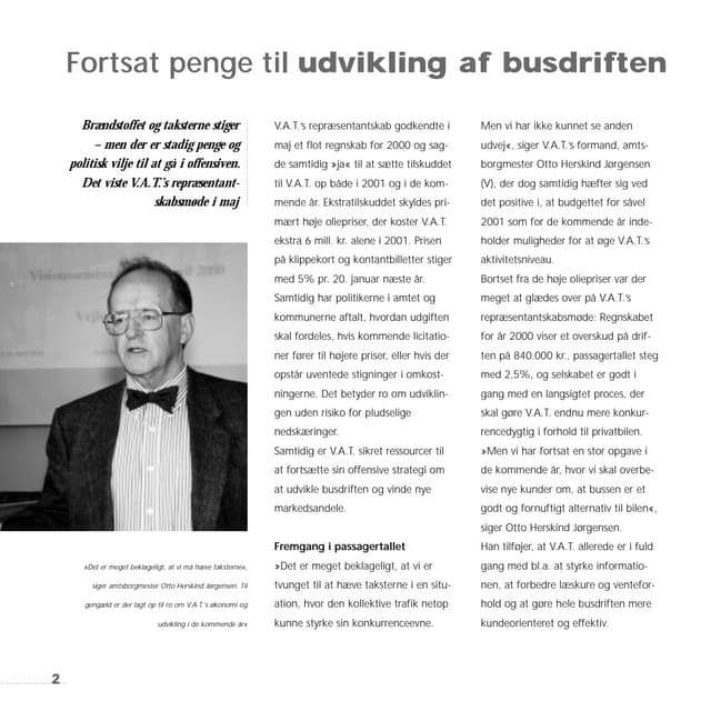 VAT Nyt 2 | Juni 2001 | Vejle Amts Trafikselskab | PDF