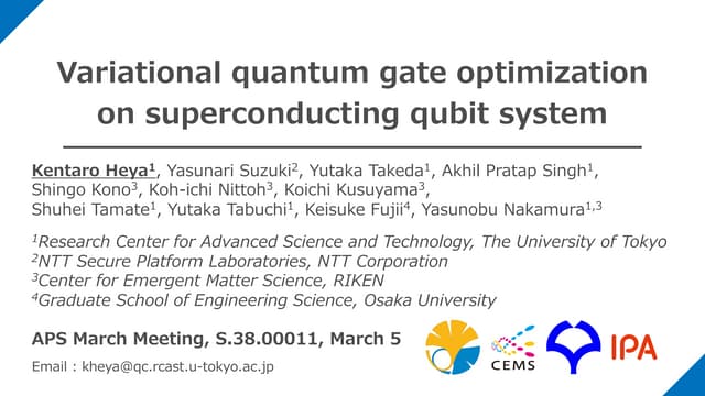 Variational Quantum Gate Optimization On Superconducting Qubit System Ppt