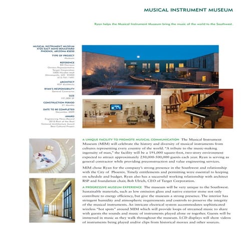 Musical Instrument Museum 1-12-11 | PDF