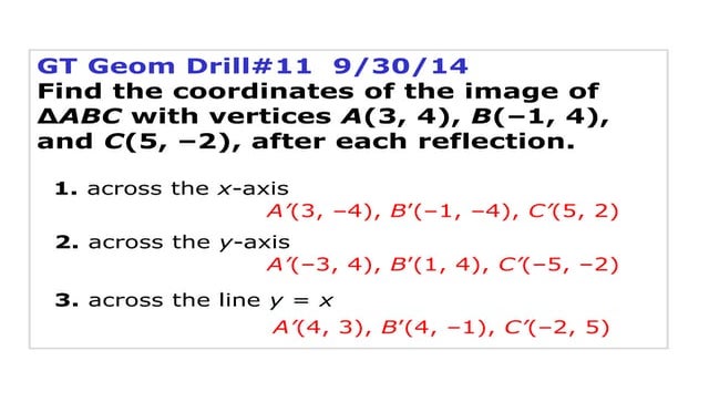 Translation, Dilation, Rotation, ReflectionTutorials Online