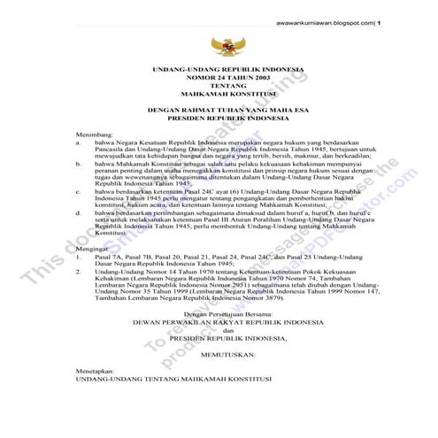 2003 24 mahkamah konstitusi | PDF