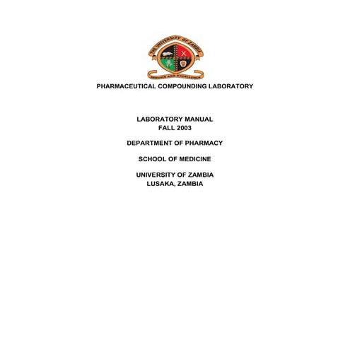 2003 pharmaceutical comounding laboratory 1 | PDF