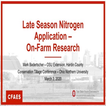 Mark Badertscher - Late Season Nitrogen Application: On-farm Research | PPT
