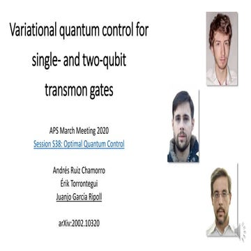 Variational quantum control for single- and two-qubit transmon gates ...