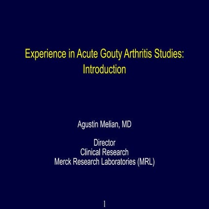Acute Gouty Arthritis | PPT