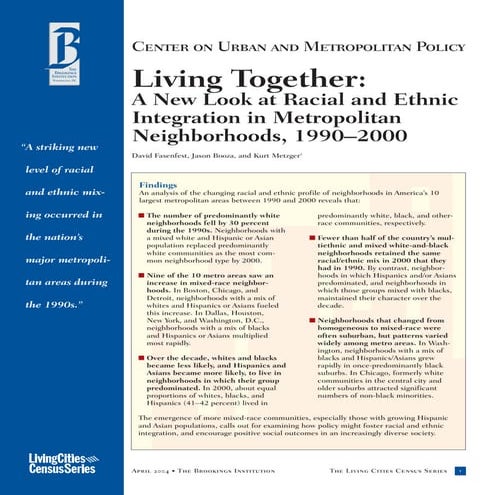 Living Together: A New Look at Racial and Ethnic Integration in ...