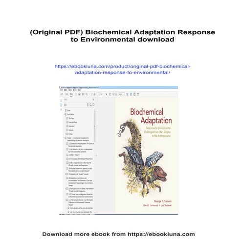 (Original PDF) Biochemical Adaptation Response to Environmental | PDF