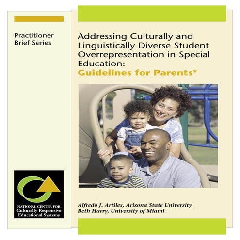 Overrepresentation in special education: Guidelines for parents | PDF