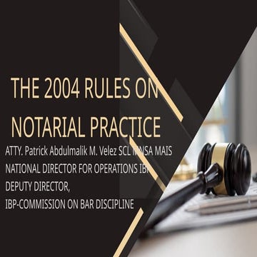 Salient features of the notarial law | PPT