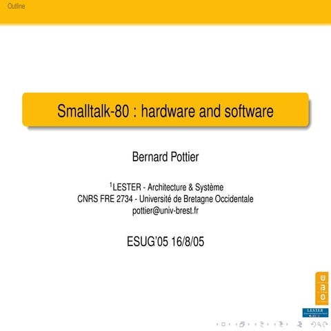 Smalltalk-80 : hardware and software | PDF