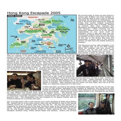 2005 Hong Kong escapade | PDF