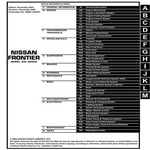 2005 Nissan Frontier Service Repair Manual.pdf