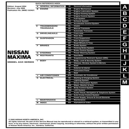 2005 Nissan Maxima Service Repair Manual.pdf