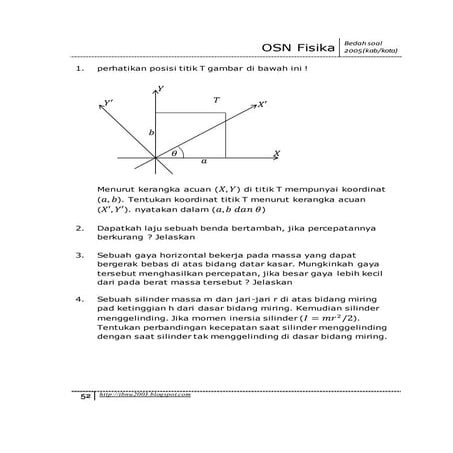 2005 osnk fisika (soal) | PDF