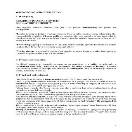 wrongdoing and corruption | DOC