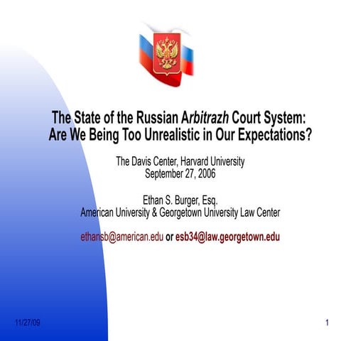 Corruption in the Russian Judiciary | PPT
