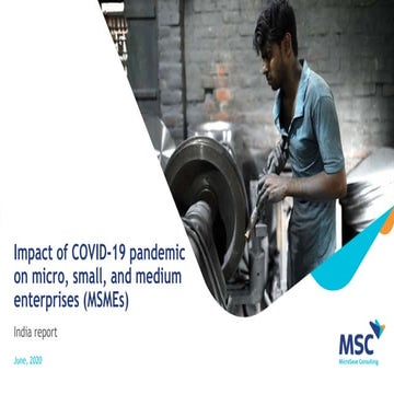 Impact of COVID-19 pandemic on micro, small, and medium enterprises ...