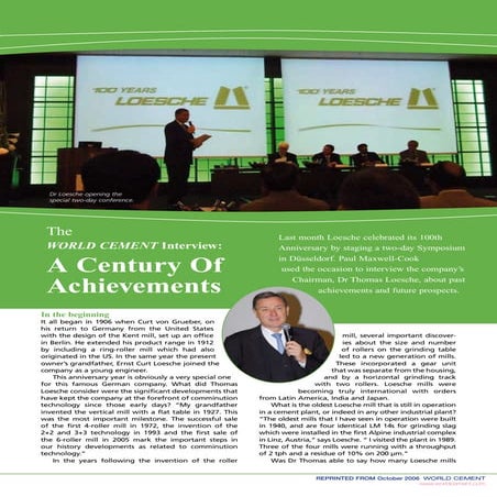 A Peek at the Past: 100th Anniversary of Loesche | PDF