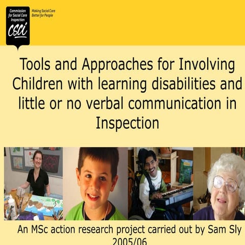 Tools and Approaches for Involving Children with Learning Disabilities ...