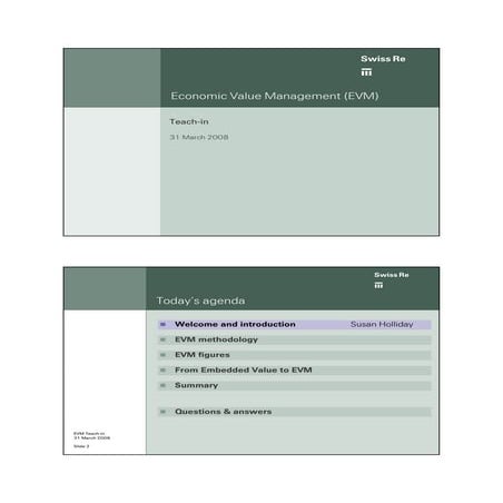 Swiss Re - EVM - slides 2006 | PDF
