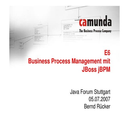 20070705 JFS BPM mit JBoss jBPM | PPT