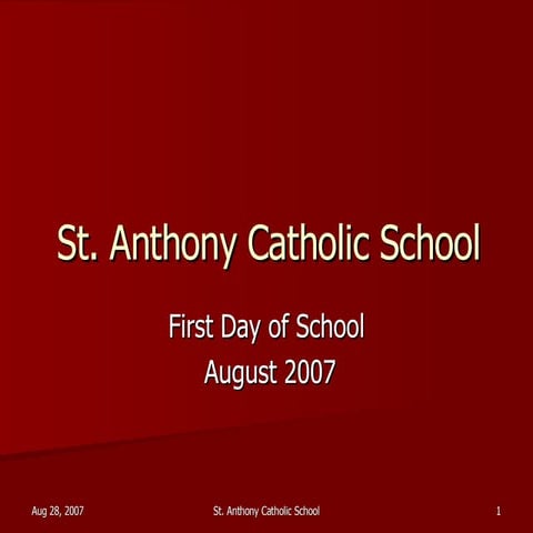2007 08 First Day | PPT