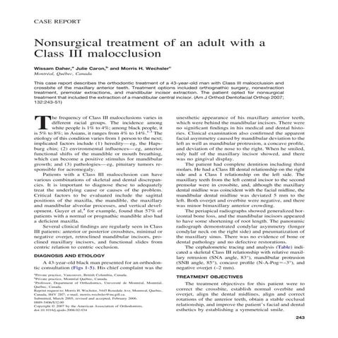 Class III malocclusion seminar | PPTX