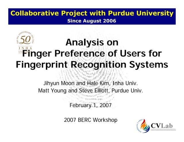 2007 Performance Analysis For Multi Sensor Fingerprint Recognition