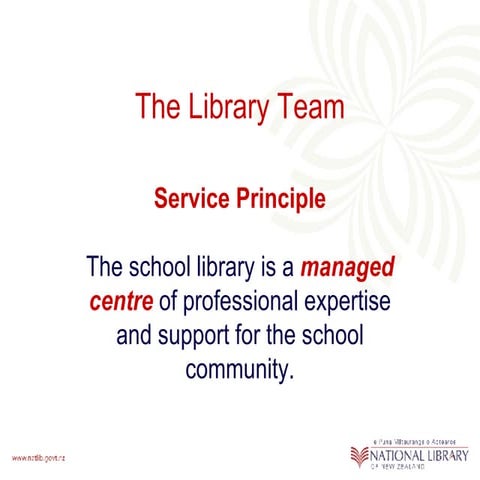 2007 Introduction to School Libraries -Service | PPT
