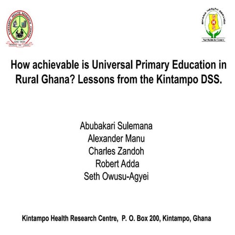 NAIROBI 2007 education for the youth.ppt