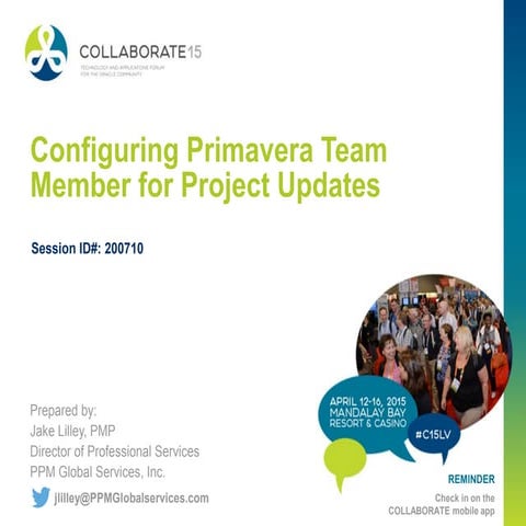 Configuring Primavera Team Member for Project Updates | PDF