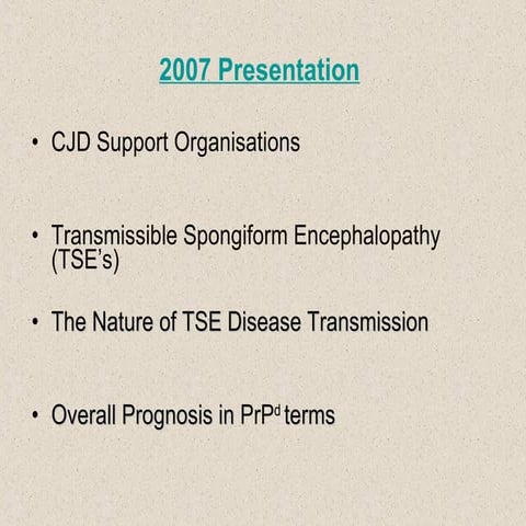 2007 CJD Presentation - Graham Steel | PPT