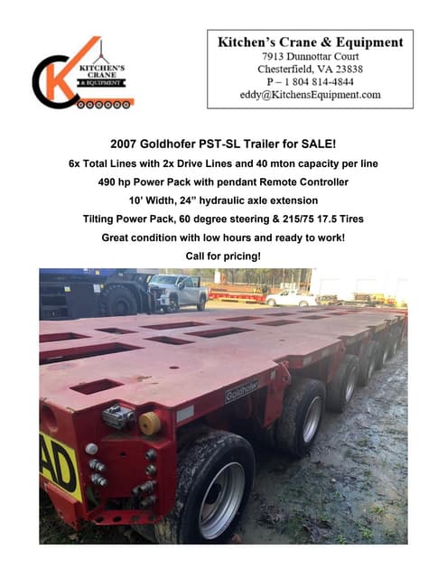14-lines Goldhofer Platform Trailers for Sale | PDF