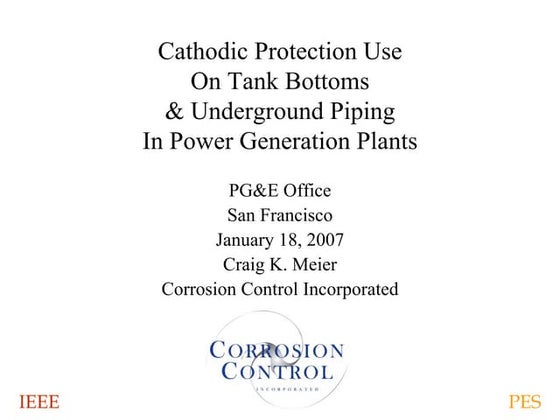 Impressed Current Cathodic Protection System Design ICCP | PPTX | Home ...