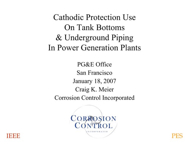Impressed Current Cathodic Protection System Design ICCP | PPTX