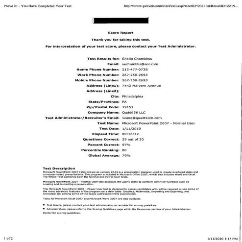 2007 Microsoft Power Point Test | PDF