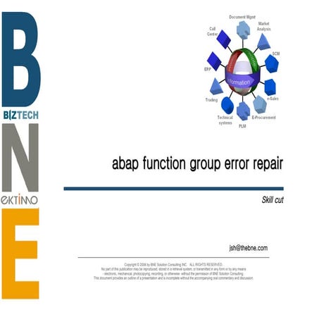 sap Abap Repair Func Group | PPT