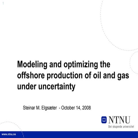 Modeling and optimizing the offshore oil production of oil and gas ...