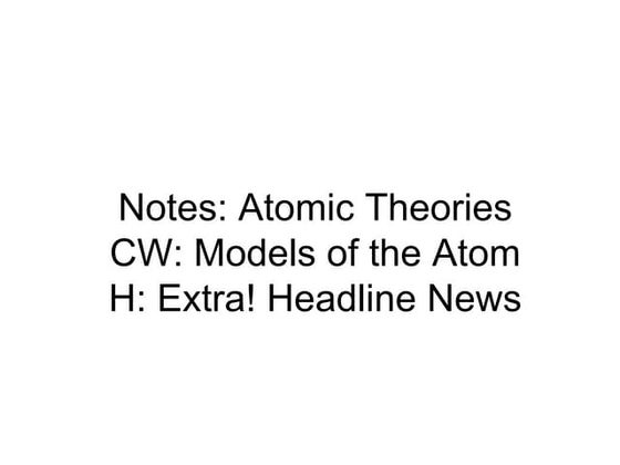 Infographic: History of the Atom | PDF