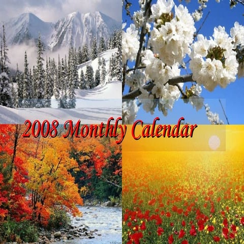 2008 Monthly Calendar | PPT